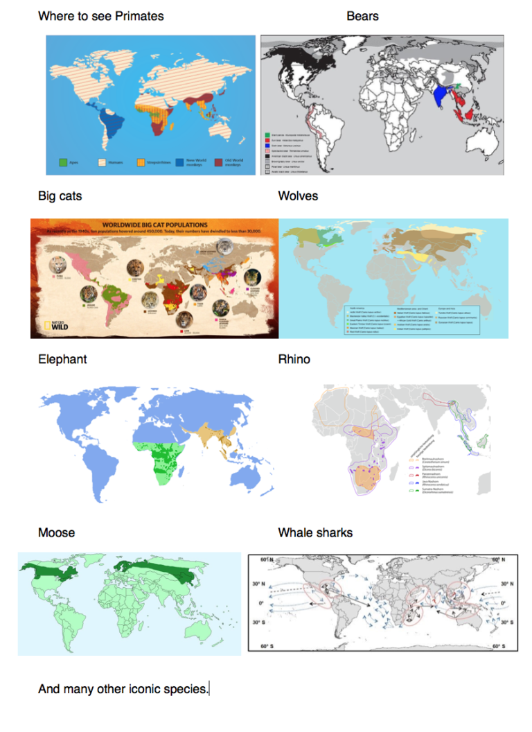 species maps – World Wildlife Info